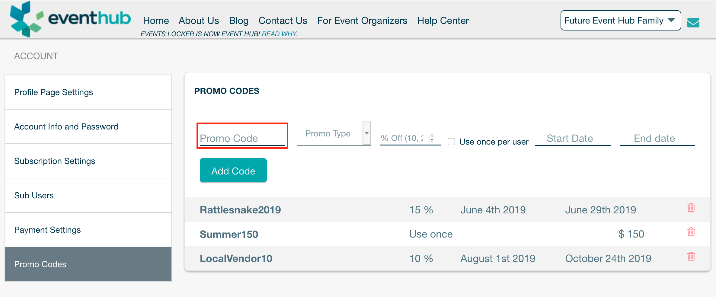 Multi-Event Promo Codes – Help Center